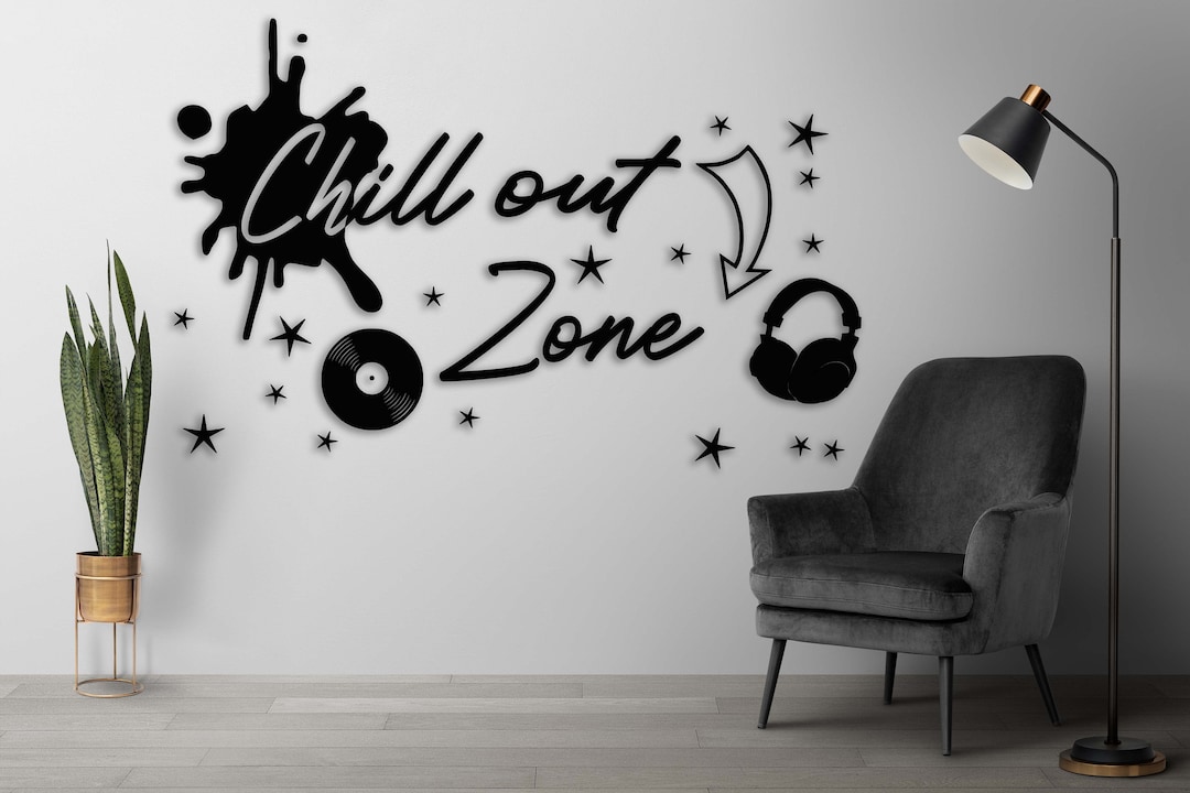 Wall Deco Chill Out Zone SVG Png, Mural SVG, Laser Cut , Dxf Svg File ...