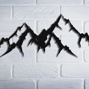 Mountain Design Laser Cut Svg Dxf Files Wall Sticker Engraving Decal ...