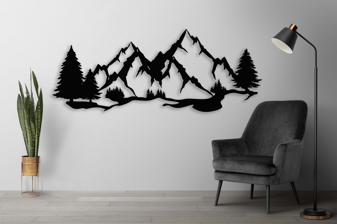 Mountain Dxf Svg Png Files , Mountains , Forest , Laser , Cut , Dxf ...