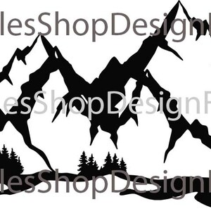 Mountain Dxf Svg Png Files , Mountains , Forest , Laser , Cut , Dxf ...
