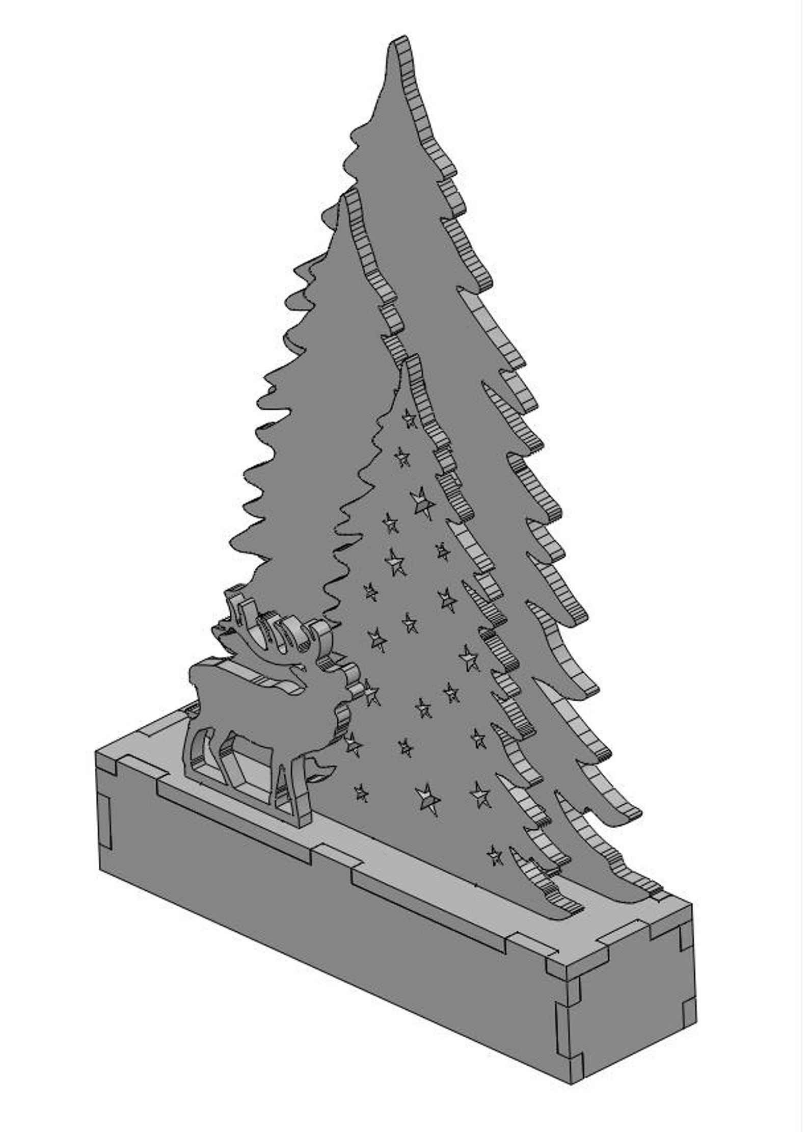 Christmas Reindeer Digital File 3.4 & 6 Mm for Laser DXF PDF SVG ...