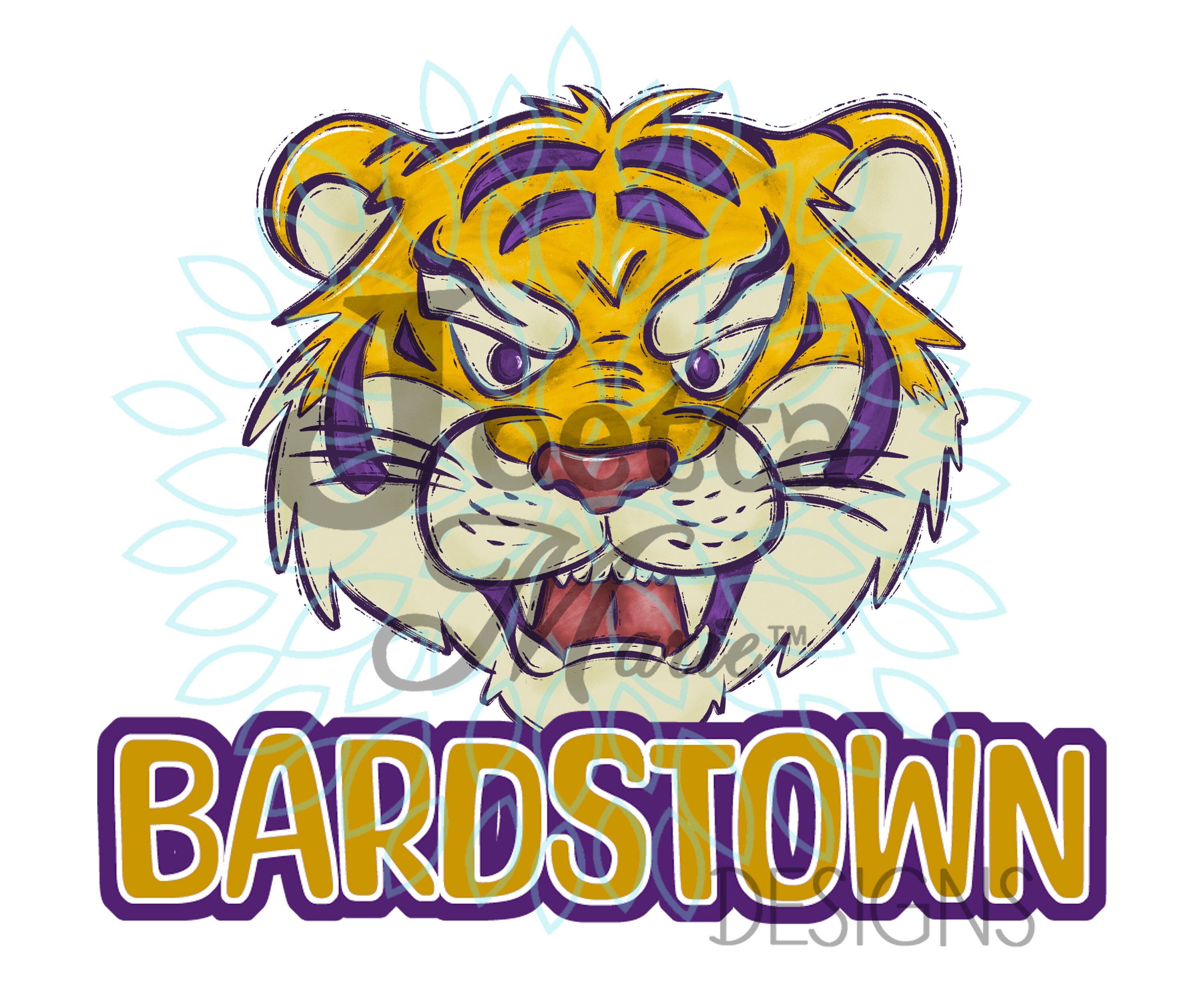Tigers, Bardstown, Mascot, School Spirit, Gold, Purple, Kentucky, KY ...