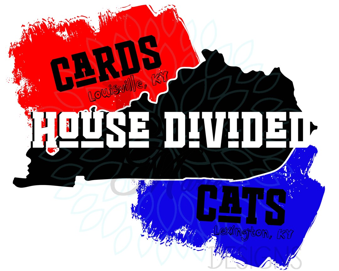 House Divided, Cards, Cats, Red, Blue, Kentucky, KY | PNG Design ...