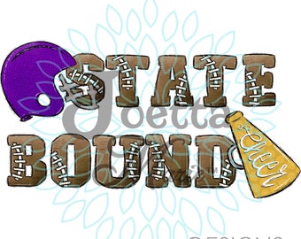 Football State Bound Png - Etsy