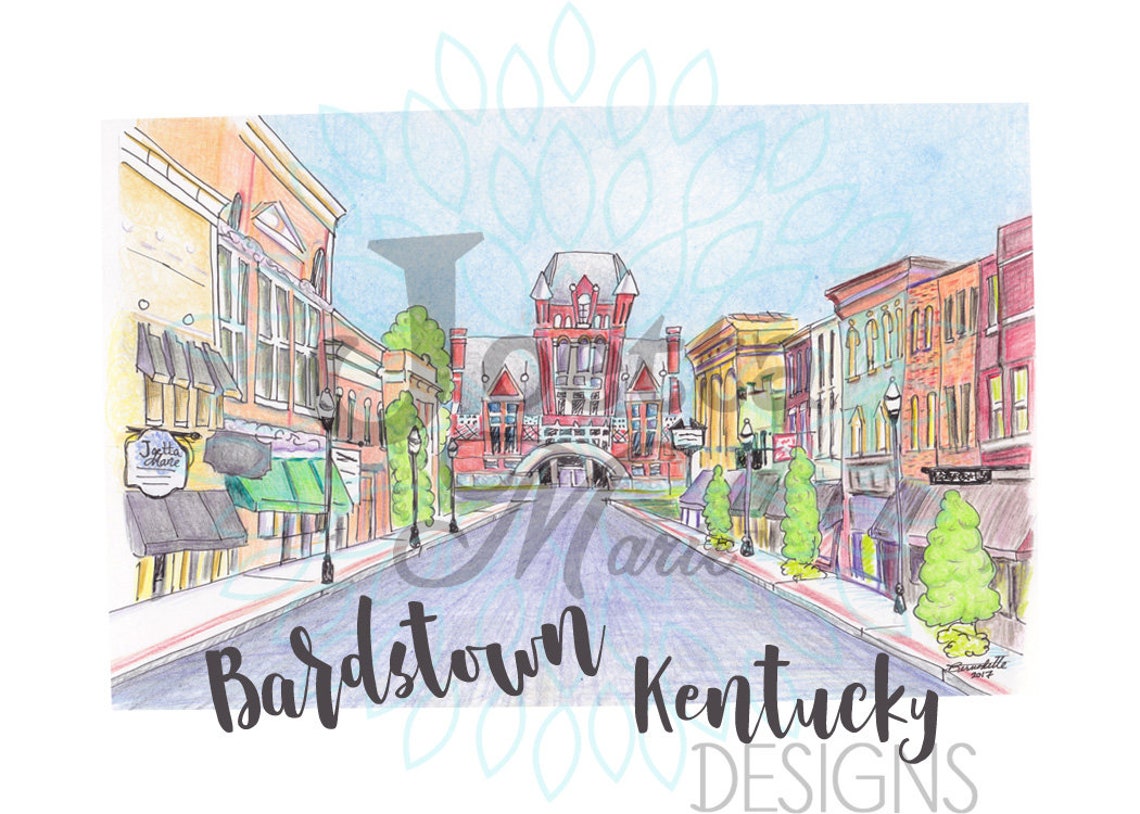 Bardstown, Downtown, Kentucky, KY, Main Street, Small Town PNG Design ...