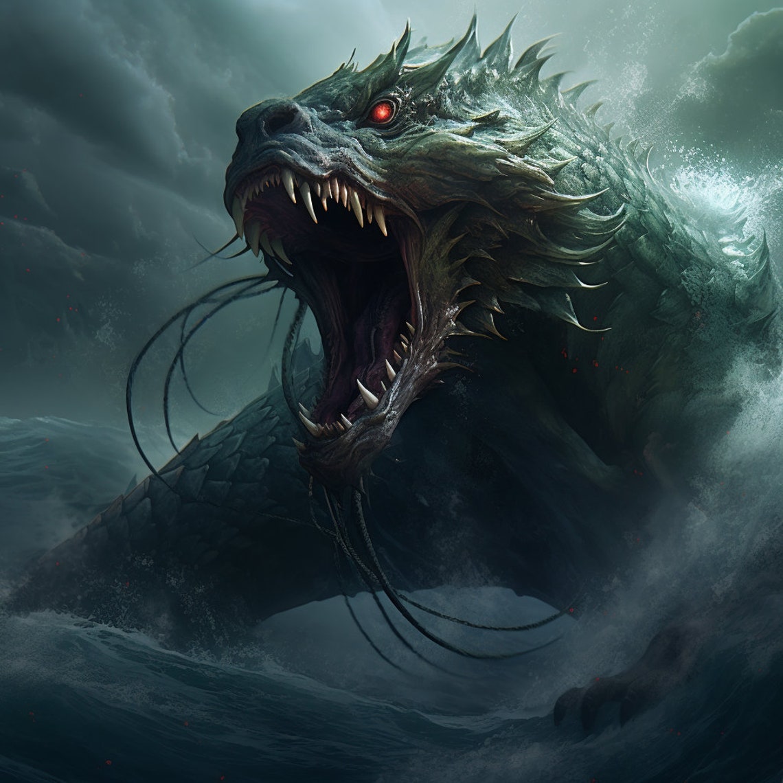 Realistic Sea Monster - Etsy