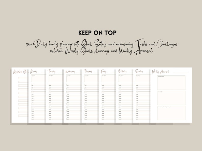 Goal Planner, Printable, Goals Tracker, Monthly Habits Reflections ...