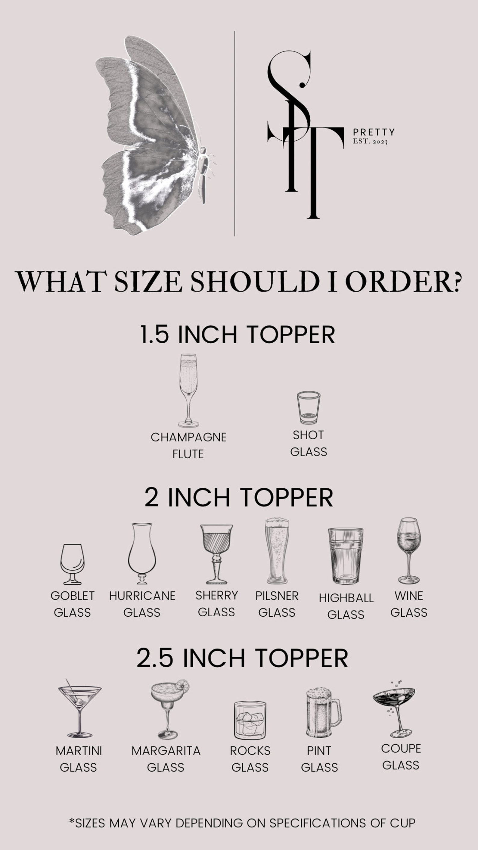 BULK Customized LOGO Edible Cocktail Drink Topper - 100 Pack - Etsy