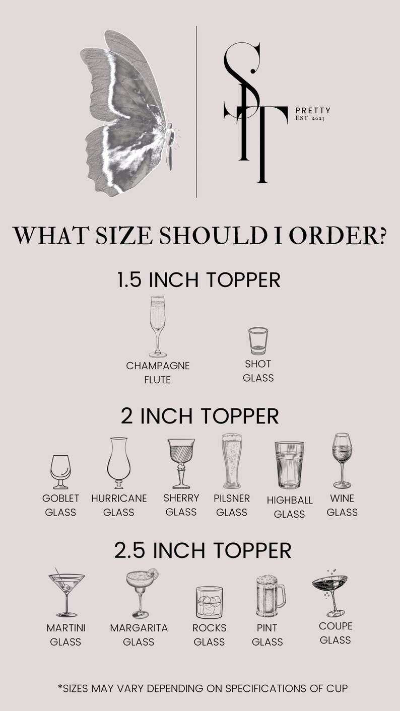 BULK Customized LOGO Edible Cocktail Drink Topper - 100 Pack - Etsy