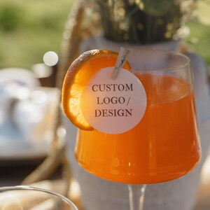 BULK Customized LOGO Edible Cocktail Drink Topper - 100 Pack - Etsy