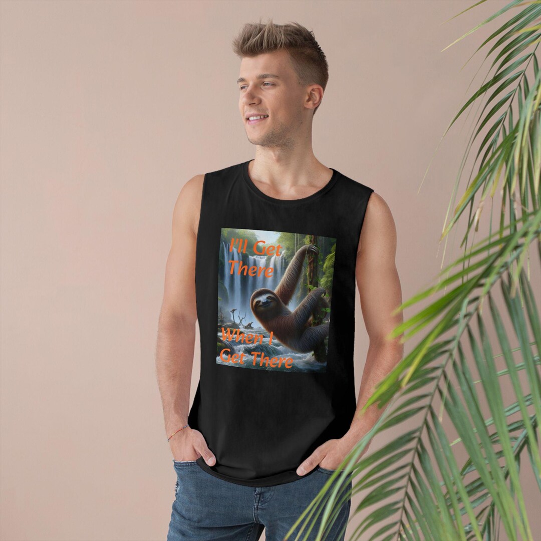 Tank Tops, Funny Tree Sloth, Beach or Gym Rat Unisex Tank Top. - Etsy