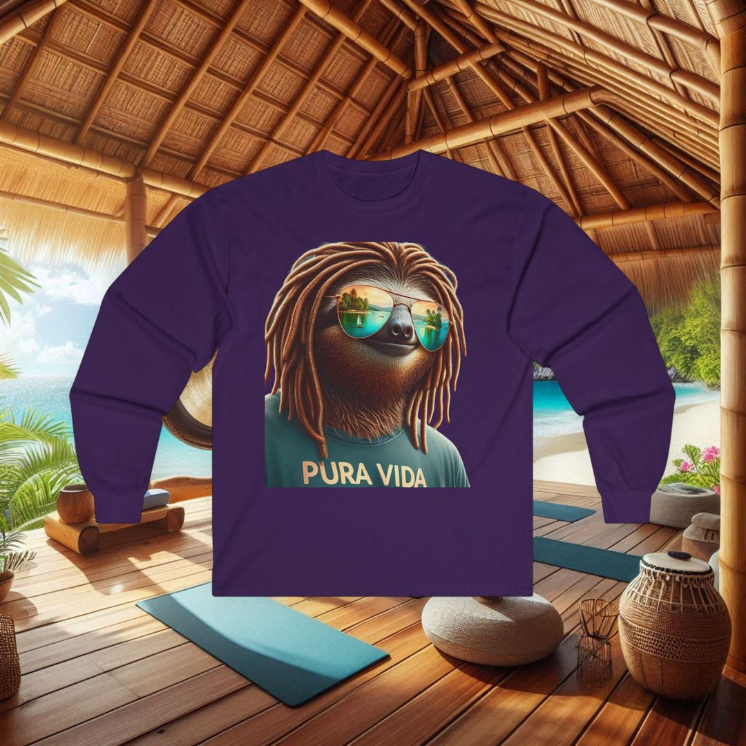 Costa Rica is Pura Vida Long Sleeve Tee, Unisex Graphic Tee, Nature ...