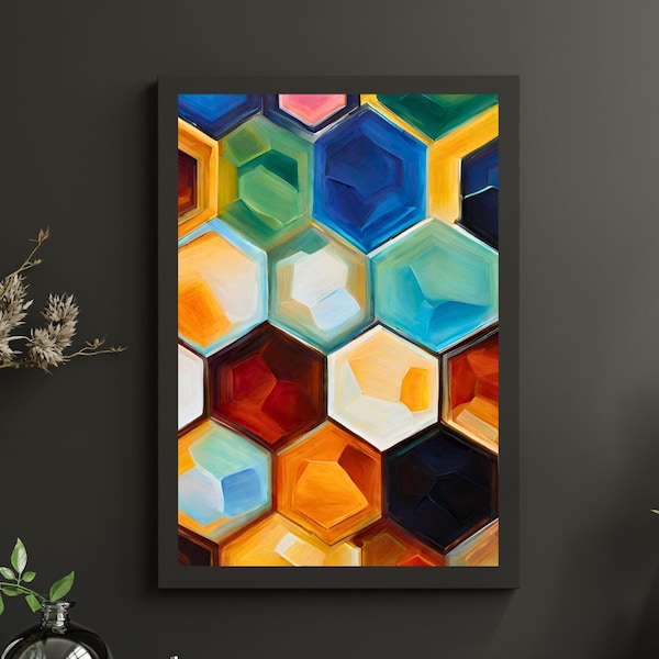Hexagon Artwork - Etsy