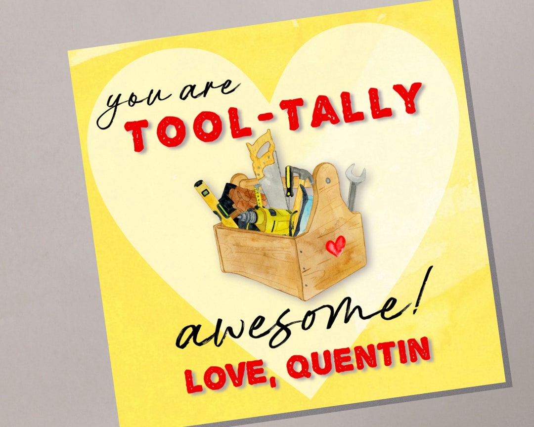 Tool-tally Editable Valentine Tag Template, Construction Friend ...