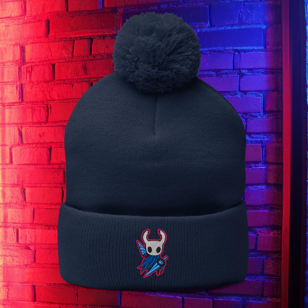 Silksong Beanie | Hollow Knight Inspired Hat | Cyan Magenta Embroidery ...
