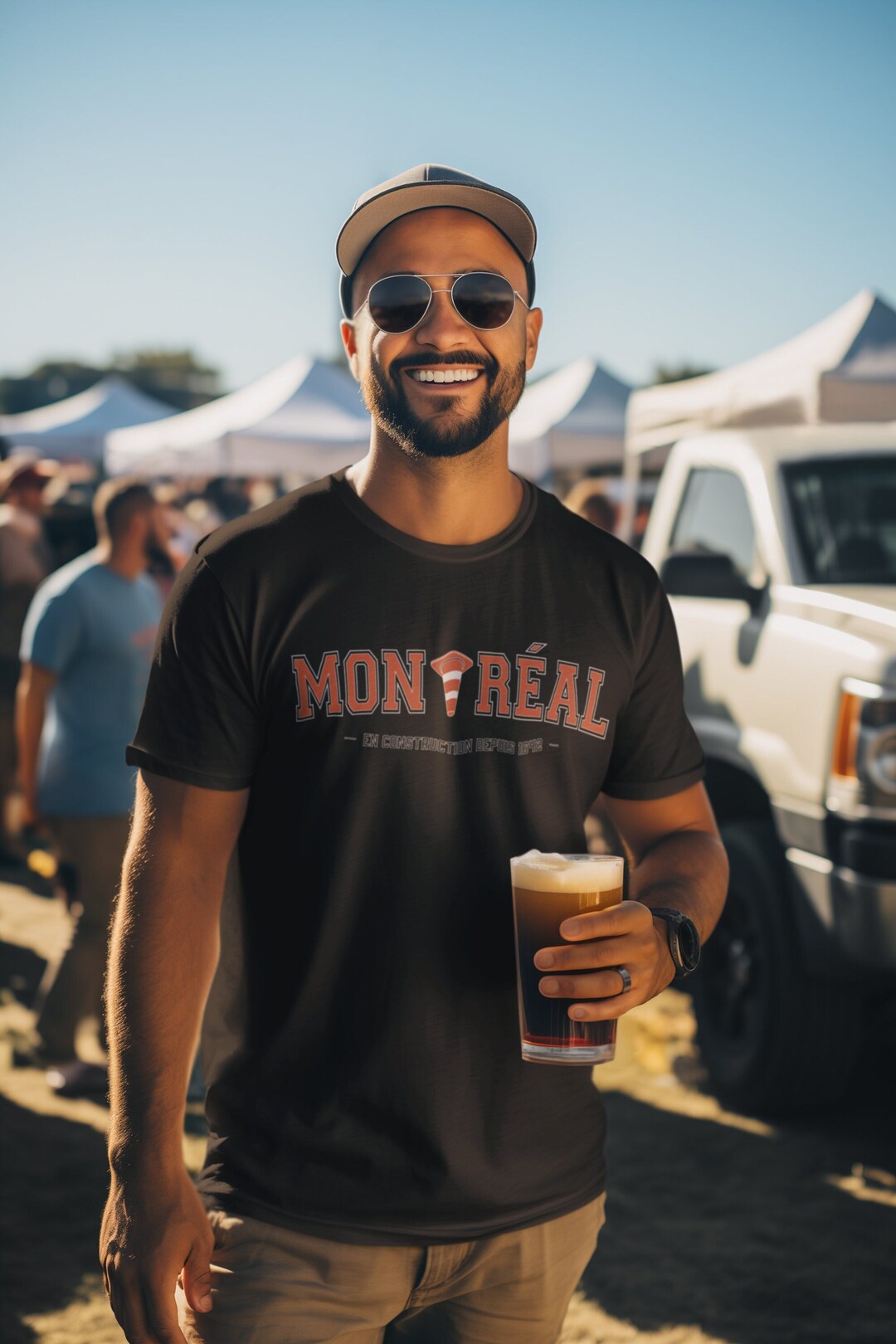 Montreal Construction Cone French Edition, Funny Graphic Shirt ...