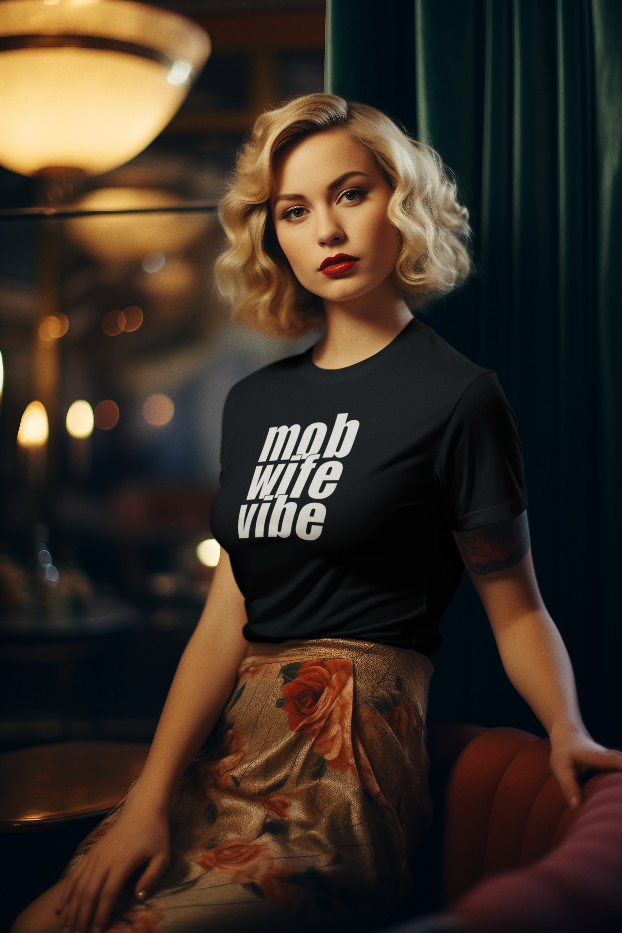 MOB WIFE Mob Wife T-shirt Mob Wife Vibes Mob Wife Era Statement T-shirt ...