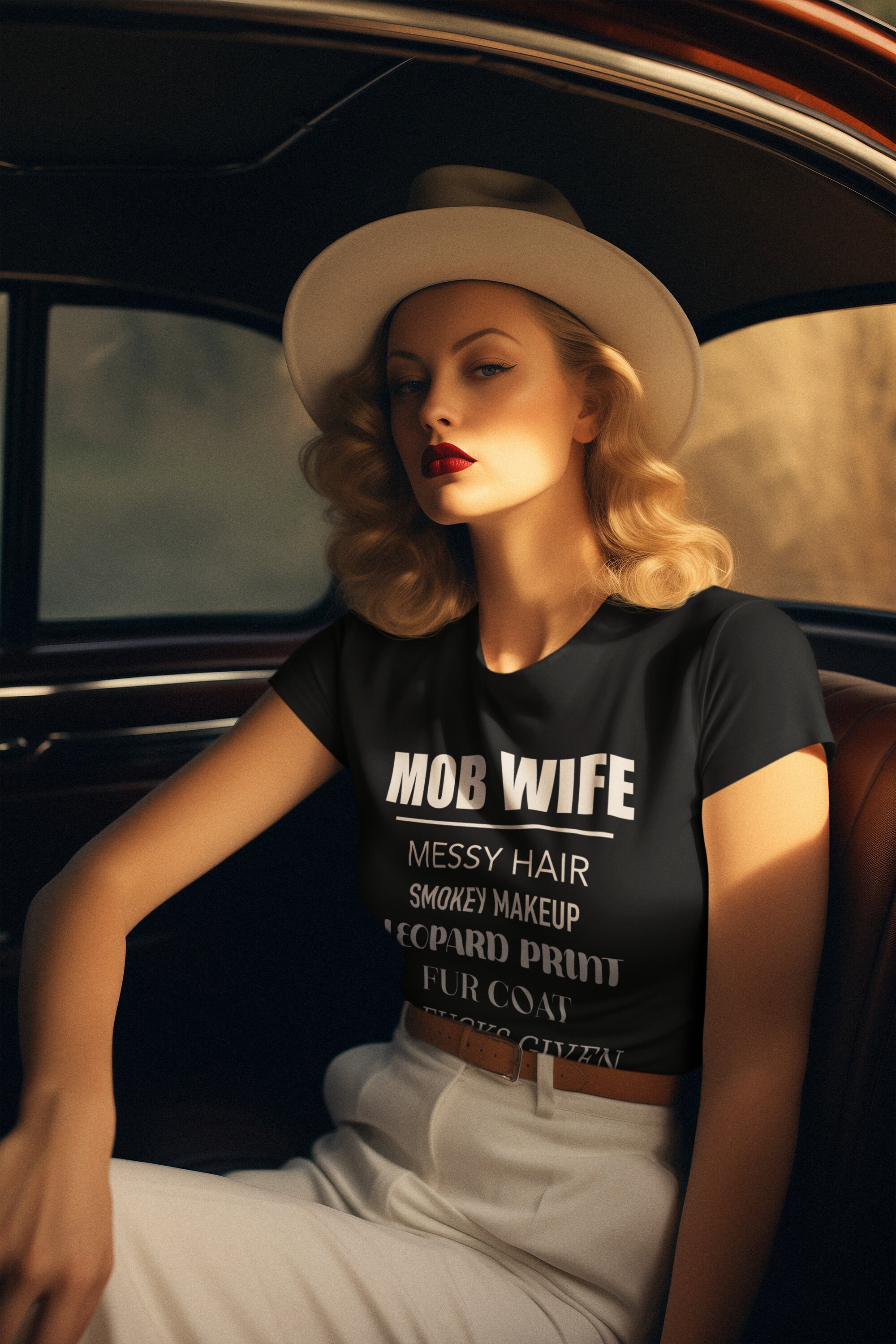 MOB WIFE 101 Mob Wife T-shirt Mob Wife Vibes Mob Wife Era Statement T-shirt Glam T-shirt Trend T ...