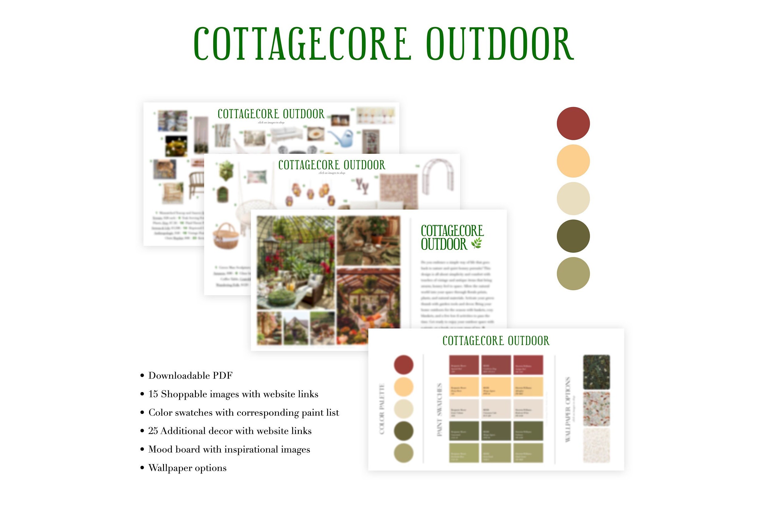 COTTAGECORE Outdoor | Design Board | Interior Design | Mood Board ...