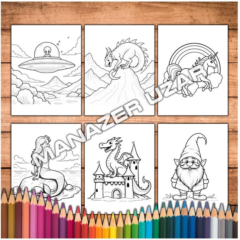 Cryptid and Fantasy Coloring Pages | Bigfoot, Aliens, Nessie & Other ...