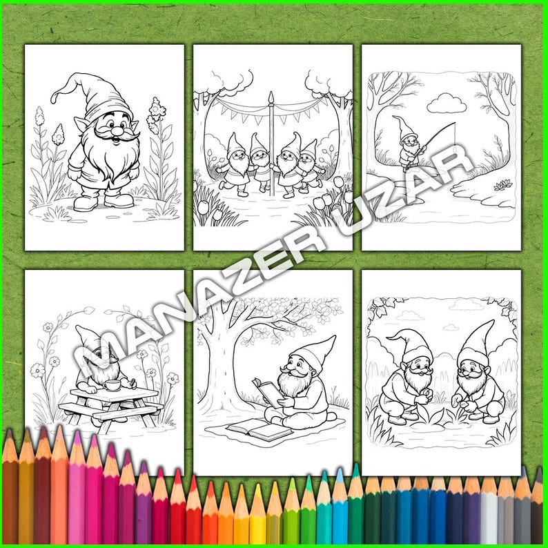 20 Spring Gnomes Coloring Pages | Garden Gnomes Printable PDF for Kids ...