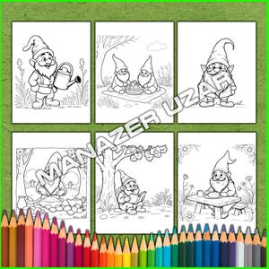 20 Spring Gnomes Coloring Pages | Garden Gnomes Printable PDF for Kids ...