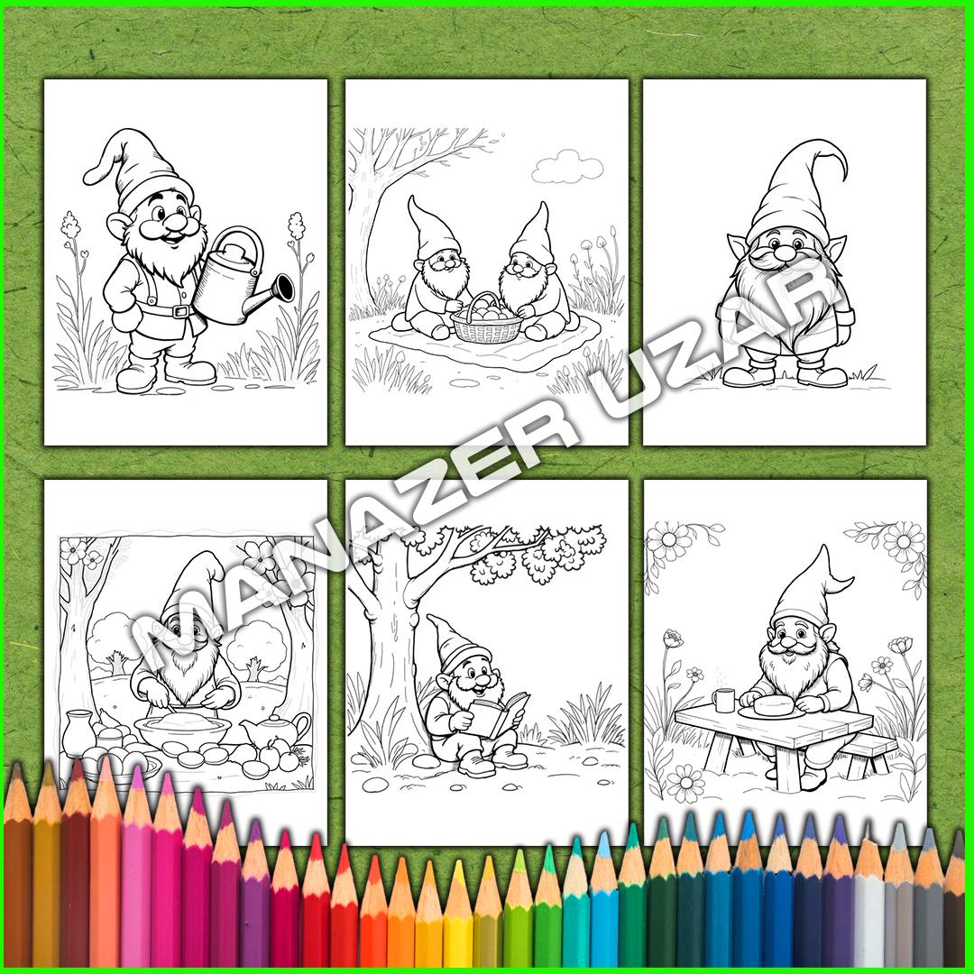 20 Spring Gnomes Coloring Pages | Garden Gnomes Printable PDF for Kids ...