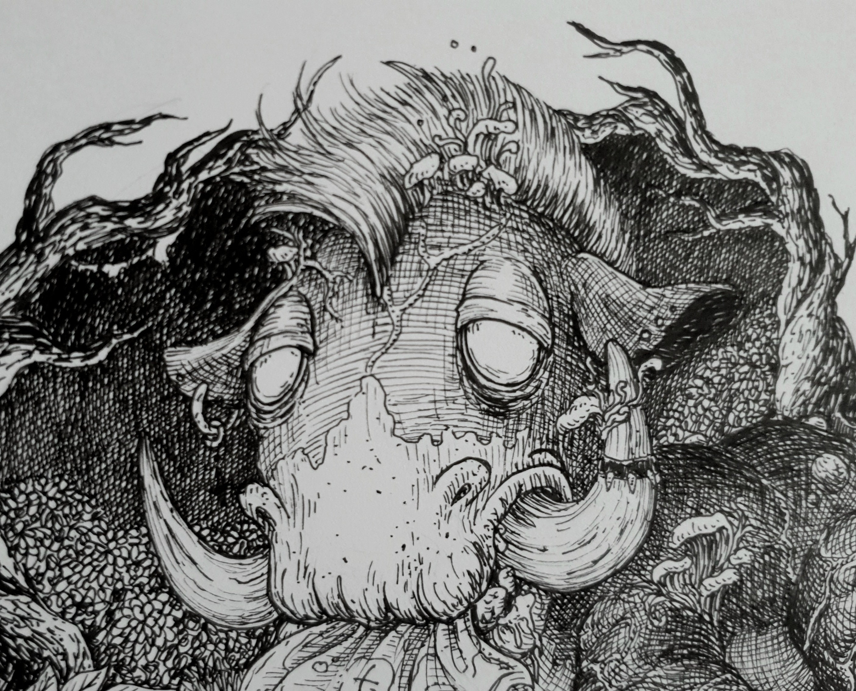 Original Drawing Inktober 2023 map // Neopets Mutant Moehog Fineliner ...