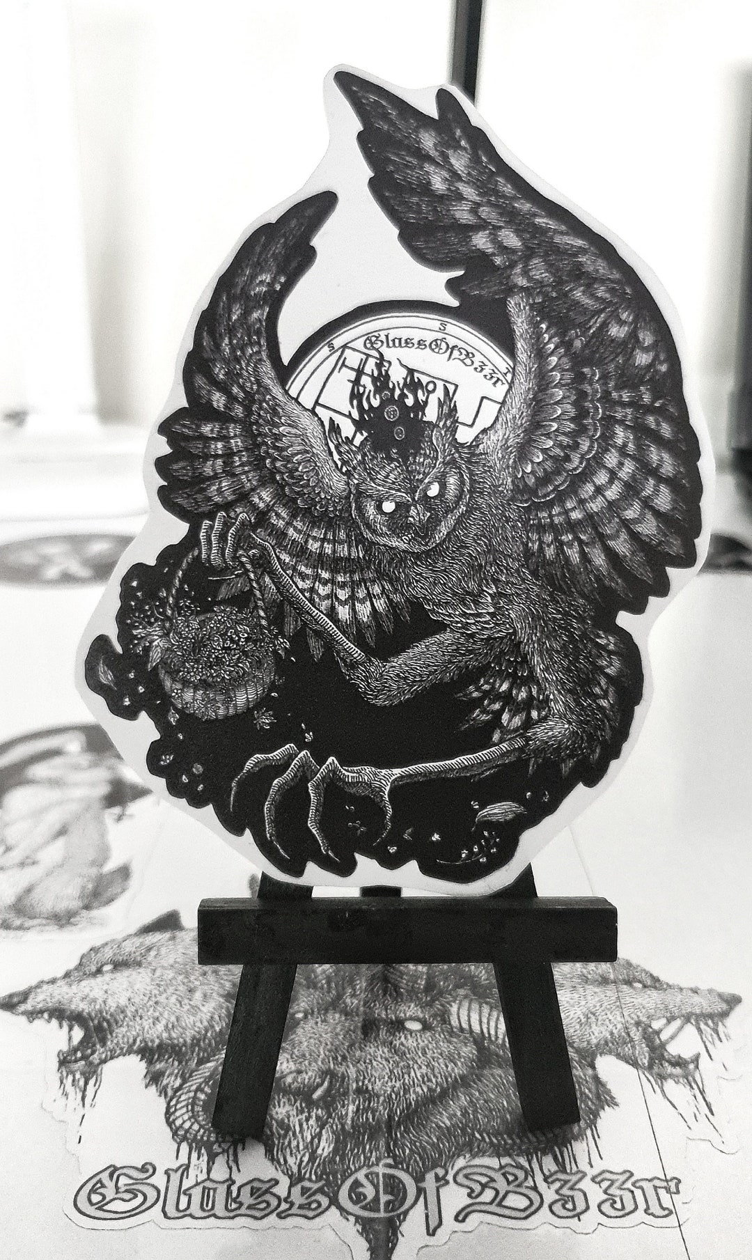 STOLAS Vinyl Art Sticker / Goetia Owl Demon Prince Artwork - Etsy