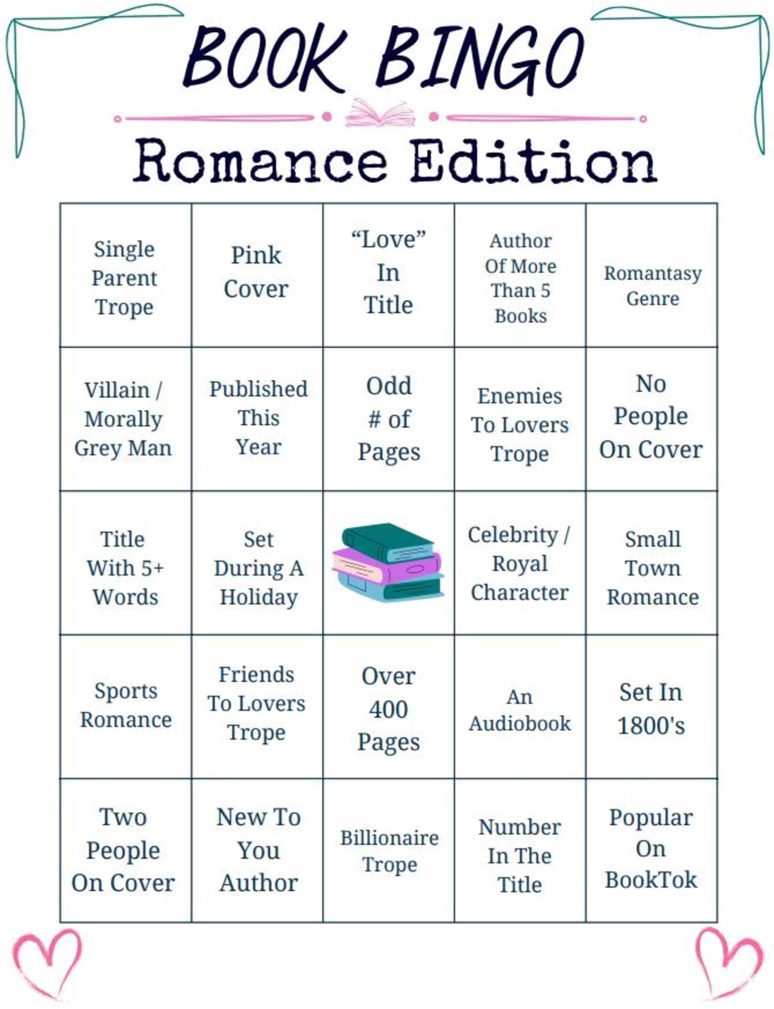 Book Bingo Cards, Bookish Printable, Bookish Bingo, Reading Journal ...