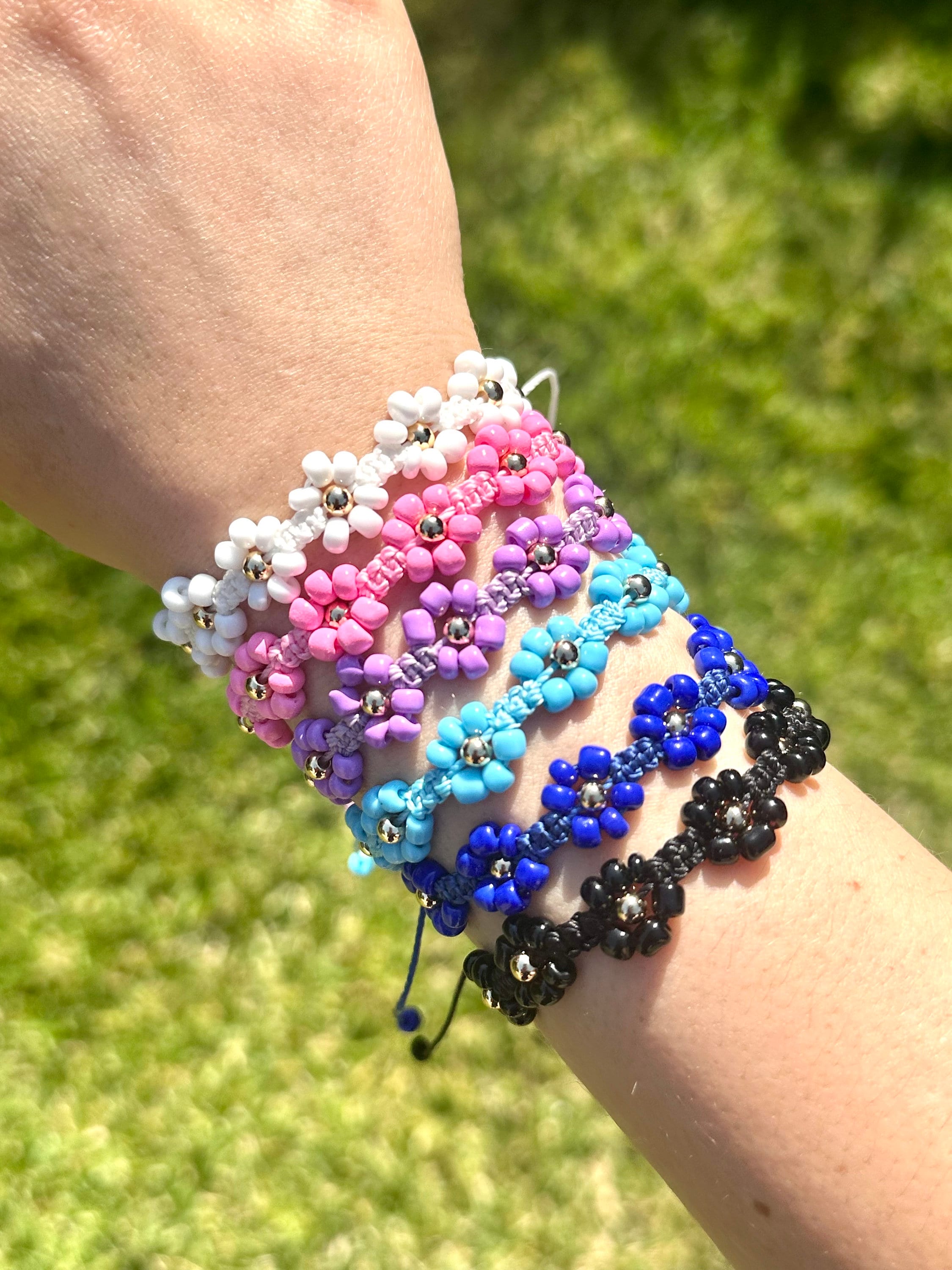 Flower Adjustable Bracelets, Summer Jewelry, Trendy Bracelets, Summer ...