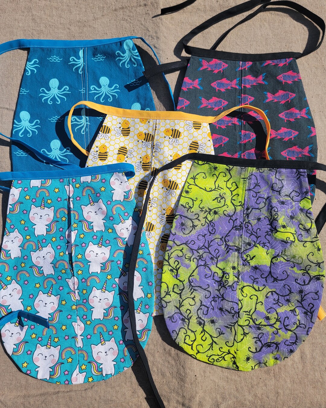 Children's Historical Tie-on Pocket, Fun Colors Patterns - Etsy