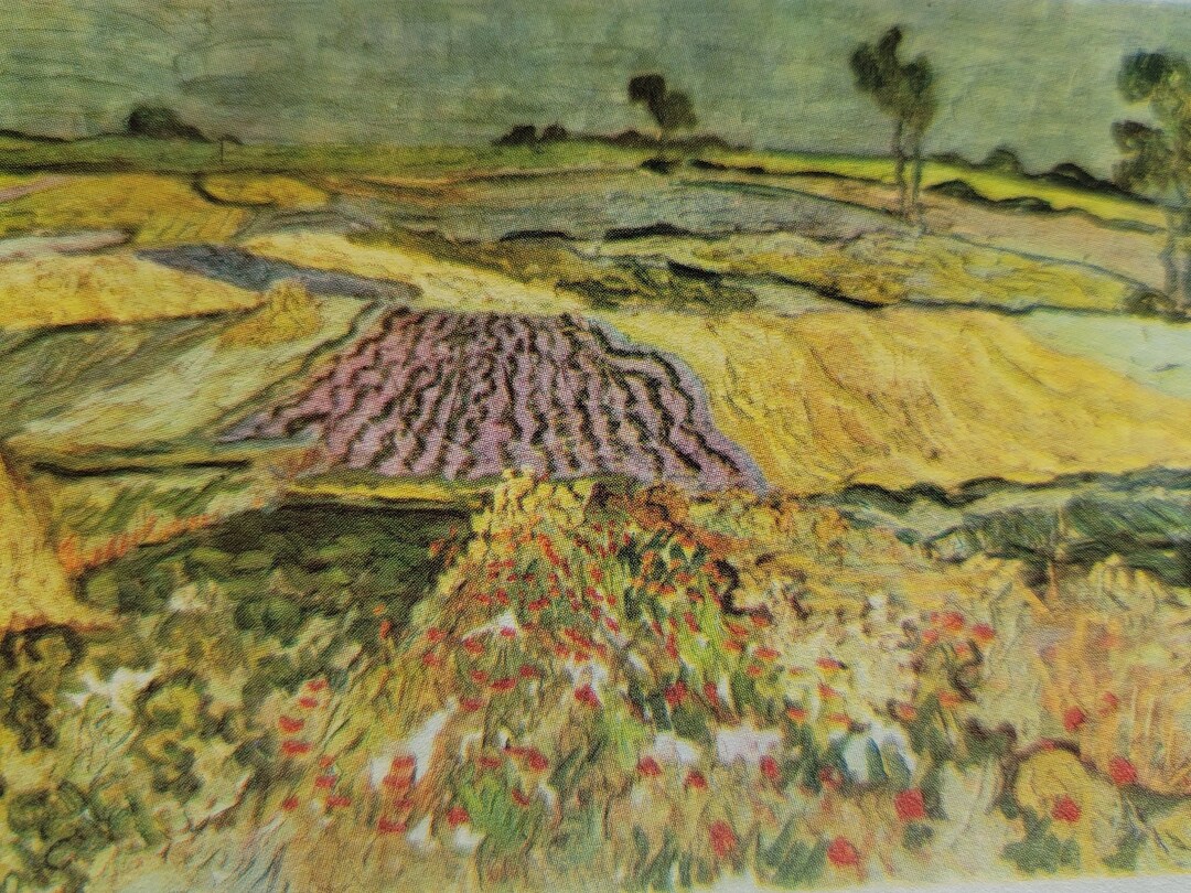 Mini 50's Vintage Van Gogh Book Plate Print, Plain Near Auvers - Etsy