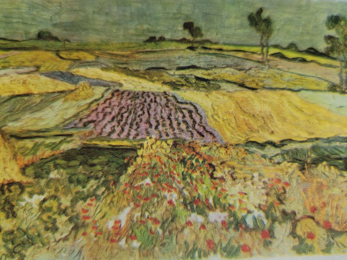 Mini 50's Vintage Van Gogh Book Plate Print, Plain Near Auvers - Etsy