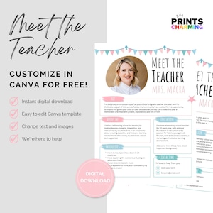 Meet the Teacher Printable Template: Personalize Your Classroom ...