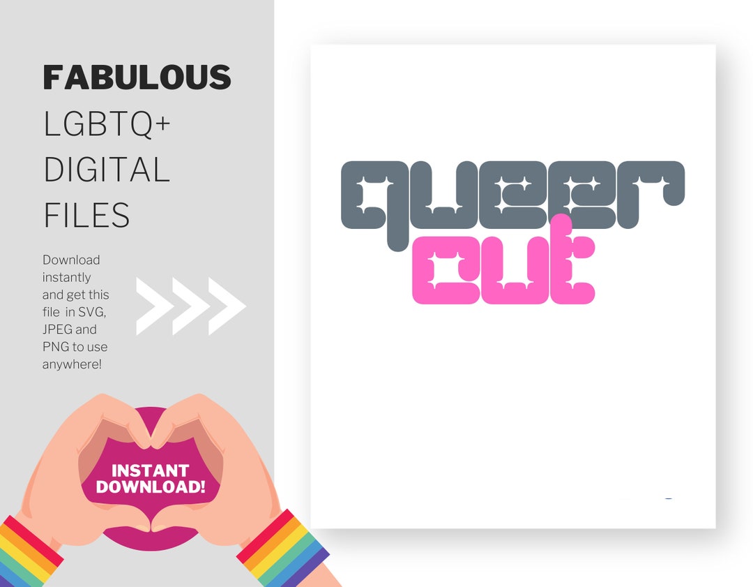 Cool Pride 'queer Cut' LGBTQ+ Designs for Self-printing - Instant ...