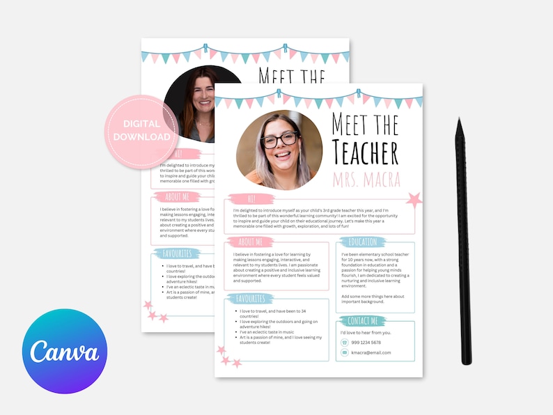 Meet the Teacher Printable Template: Personalize Your - Etsy