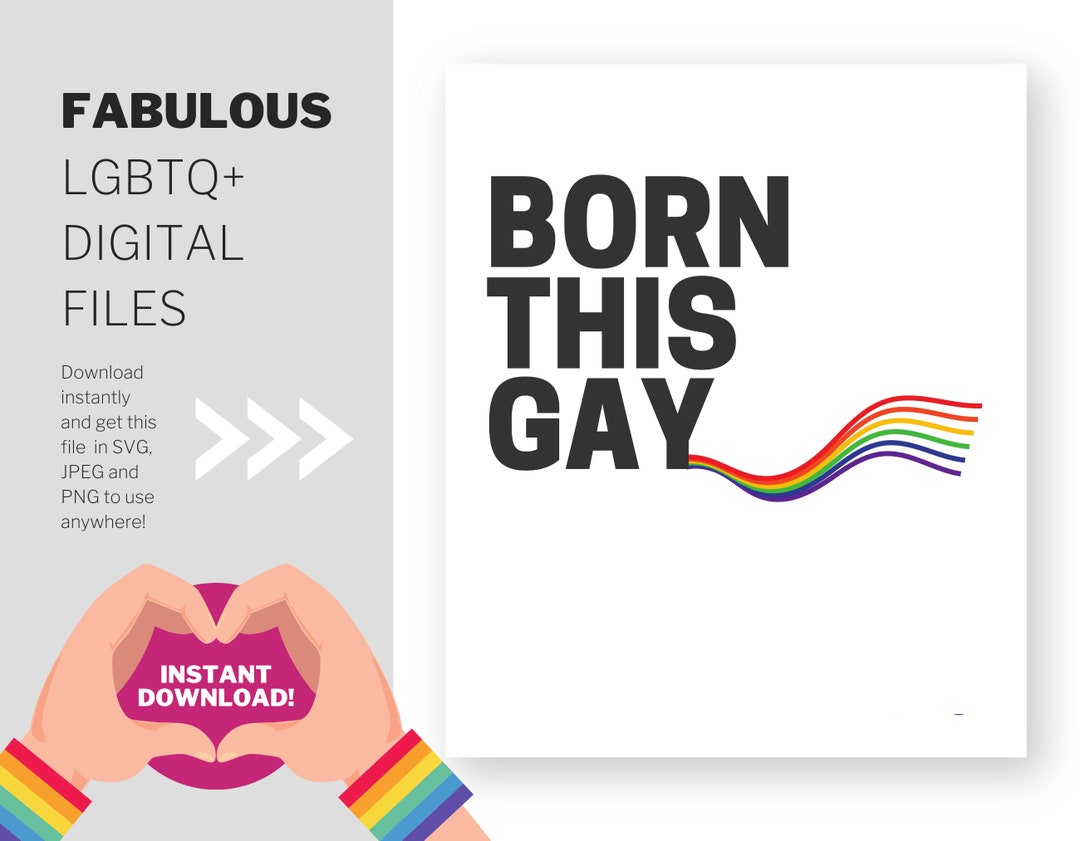 Cool Pride Theme LGBTQ+ Designs for Self-printing - Instant Download ...