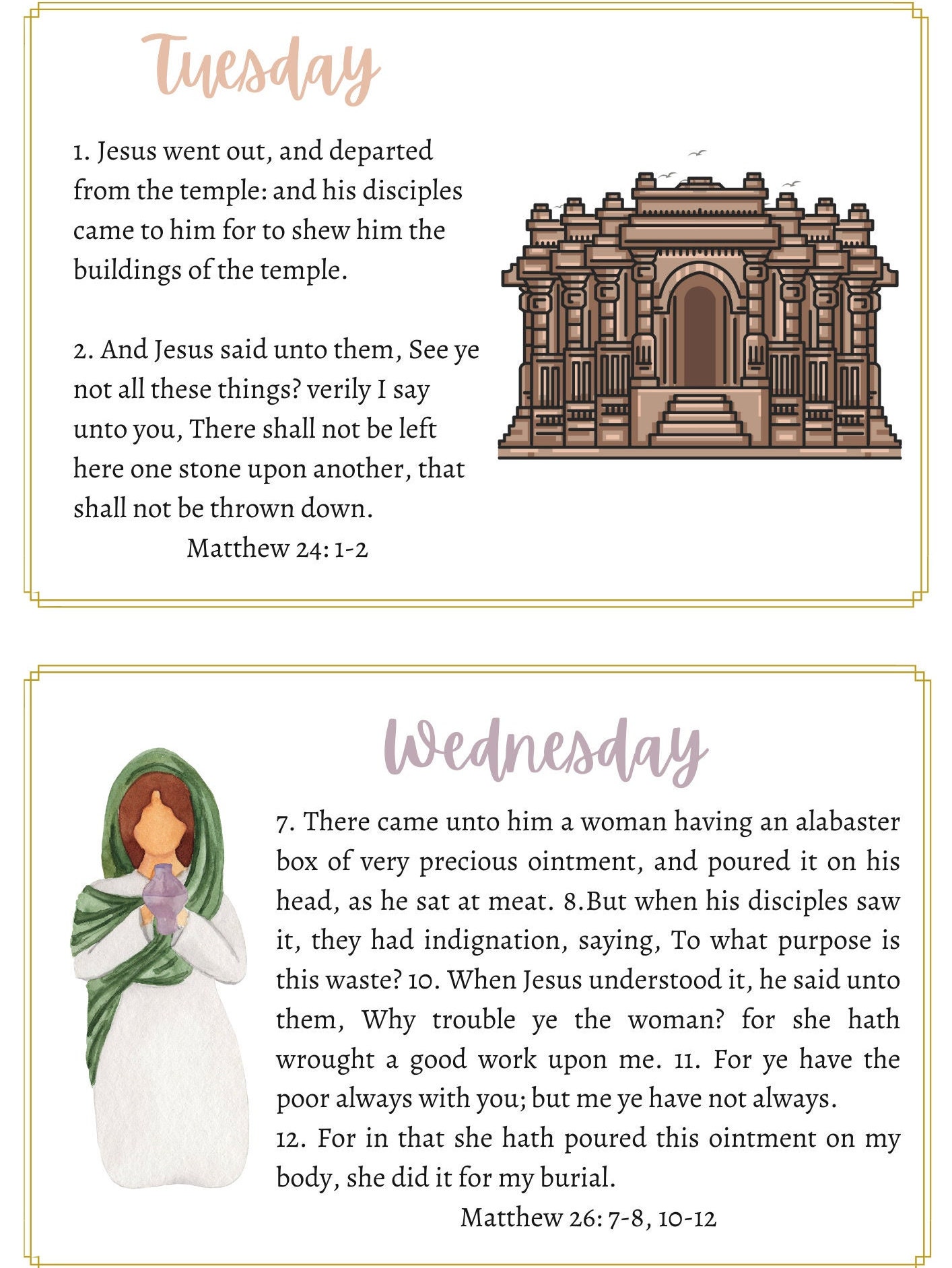 Holy Week Observance Cards. Religious Easter Printable. Easter - Etsy