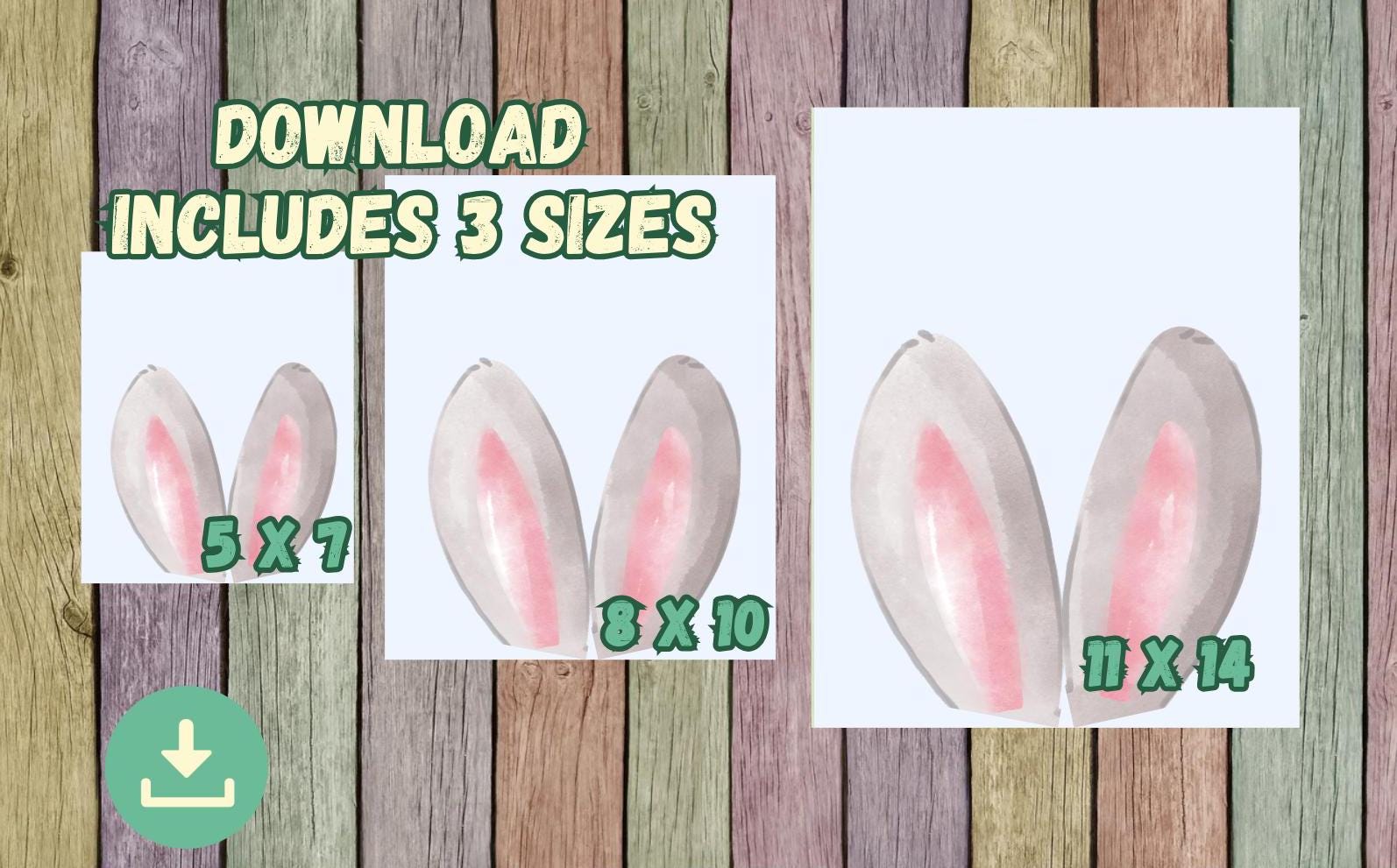 Easter Printable, Spring Printable, Bunny Ears Print, Easter Decor ...