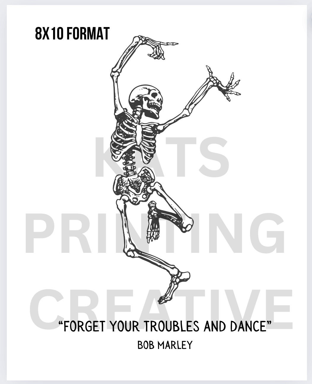 Dancing Skeleton Printable, Halloween Printable, Halloween Decor ...