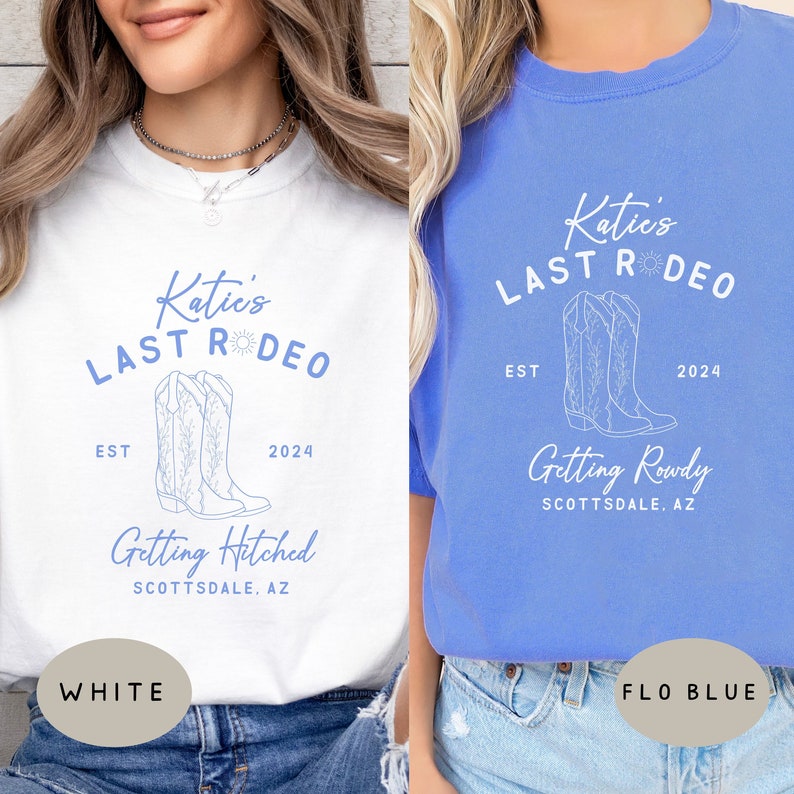 Last Rodeo Bachelorette Shirts, Personalized Last Rodeo Theme ...