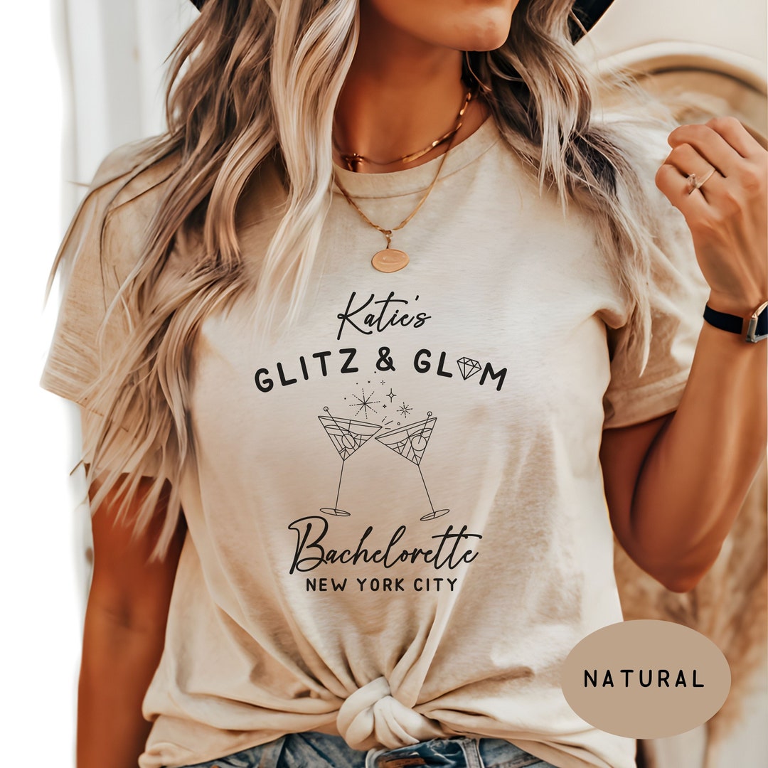 Personalized Glitz and Glam Bachelorette Shirt, Custom Glam Theme ...