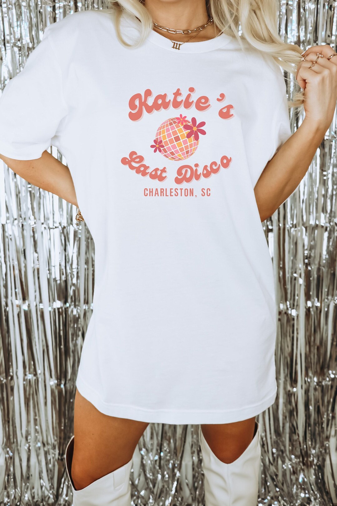 Custom Disco Bachelorette Party Shirts, Personalized 70s Retro ...