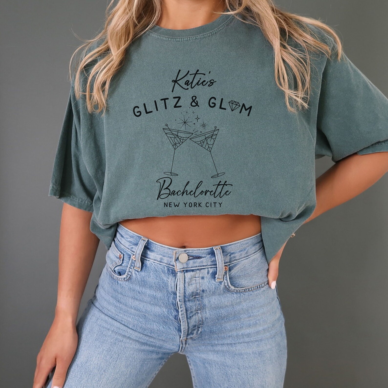 Personalized Glitz and Glam Bachelorette Shirt, Custom Glam Theme ...