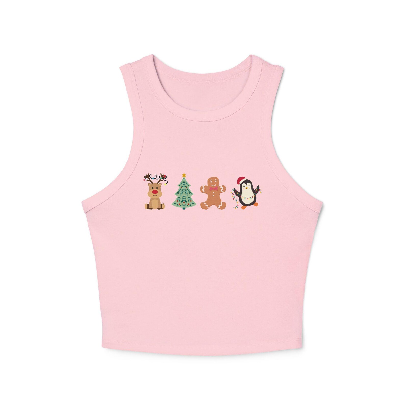 Y2K Christmas Tank Top, Holiday Womens Micro Rib Racer Tank Top ...