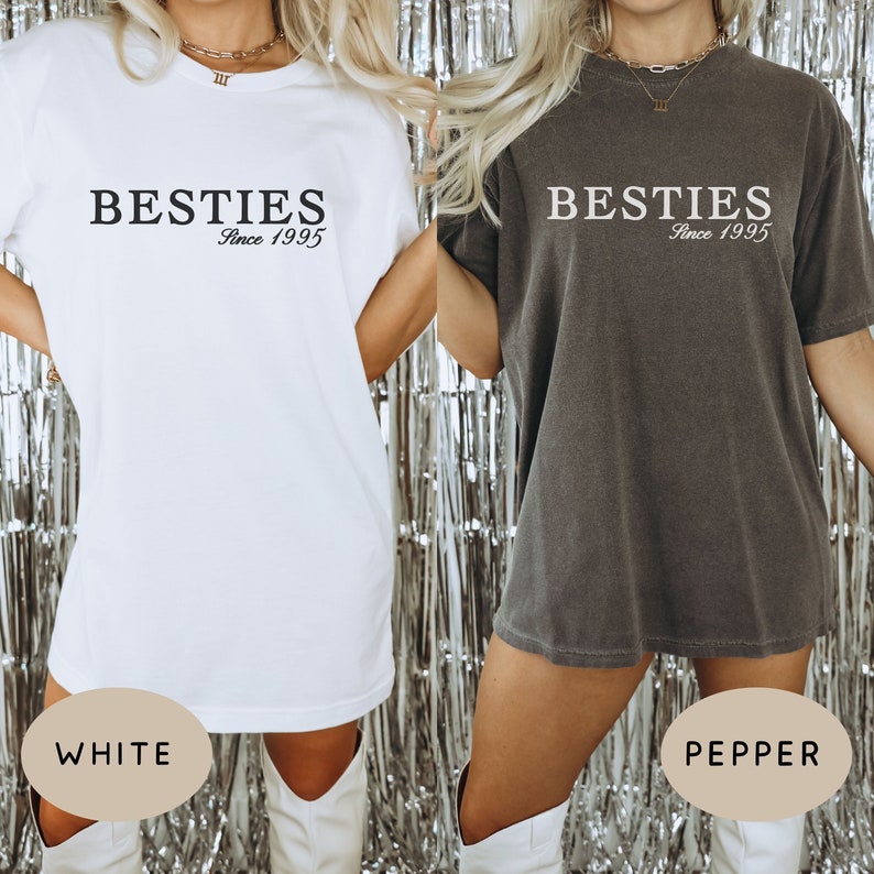 Personalized Besties Shirts, Best Friends Crewneck, Girls Weekend Trip Matching Tshirts, Best ...