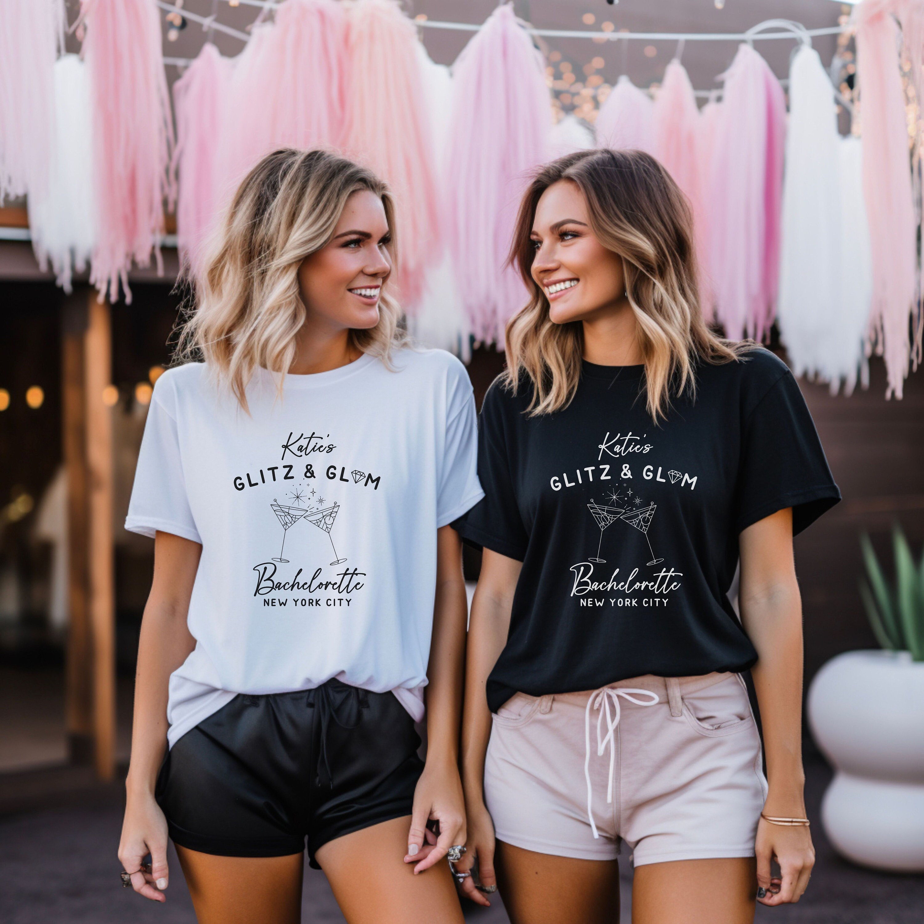 Personalized Glitz and Glam Bachelorette Shirt, Custom Glam Theme ...