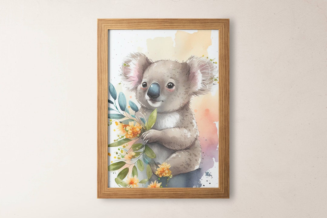 Baby Mädchen Kinderzimmer Drucke, Zoo Tier Dekor, Blumen Wandkunst ...