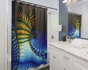 Abstract Shower Curtain - Etsy